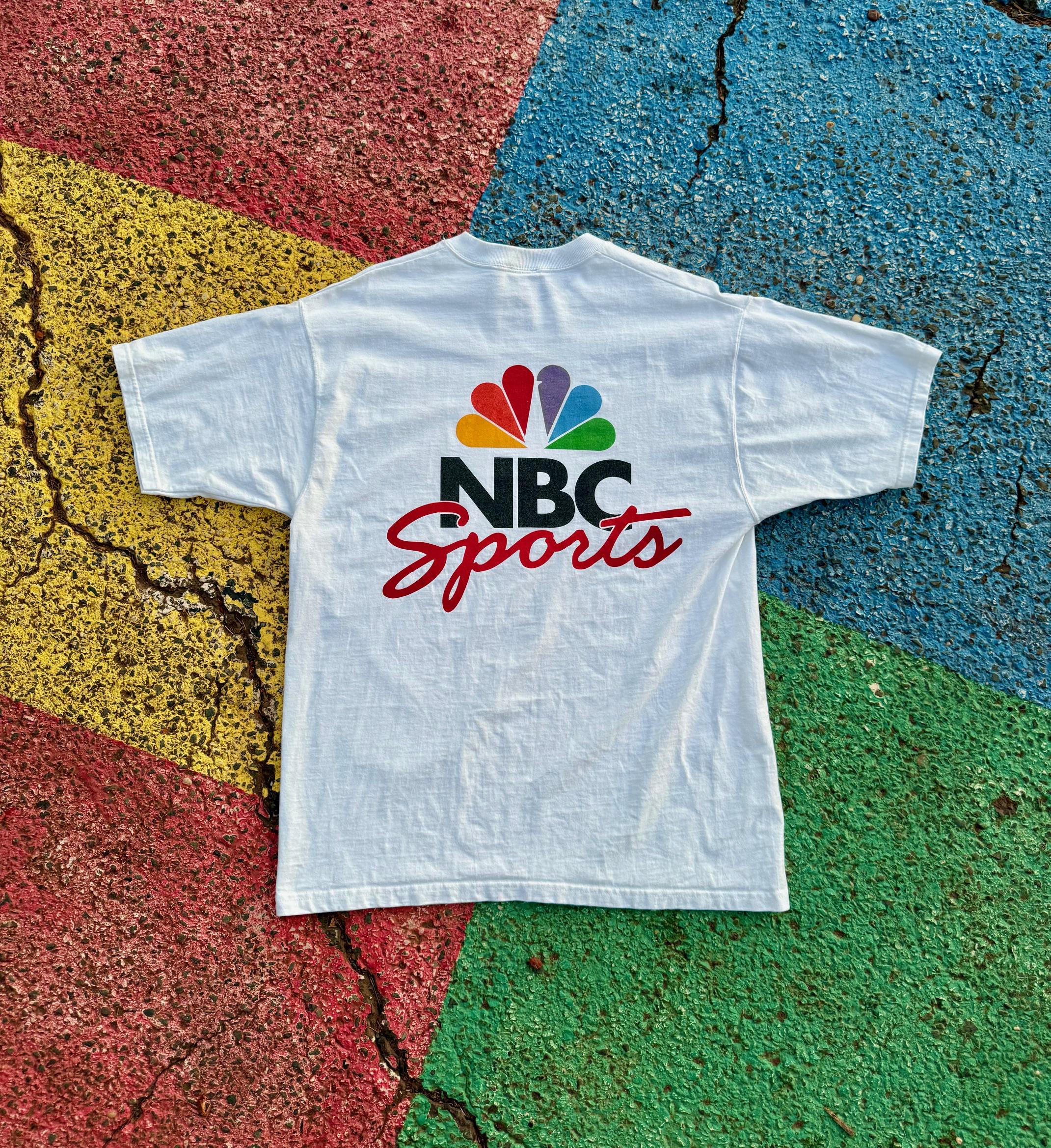 Vintage 90s NBC Sports Peacock Logo TV Promo Pro Player Graphic Shirt ...