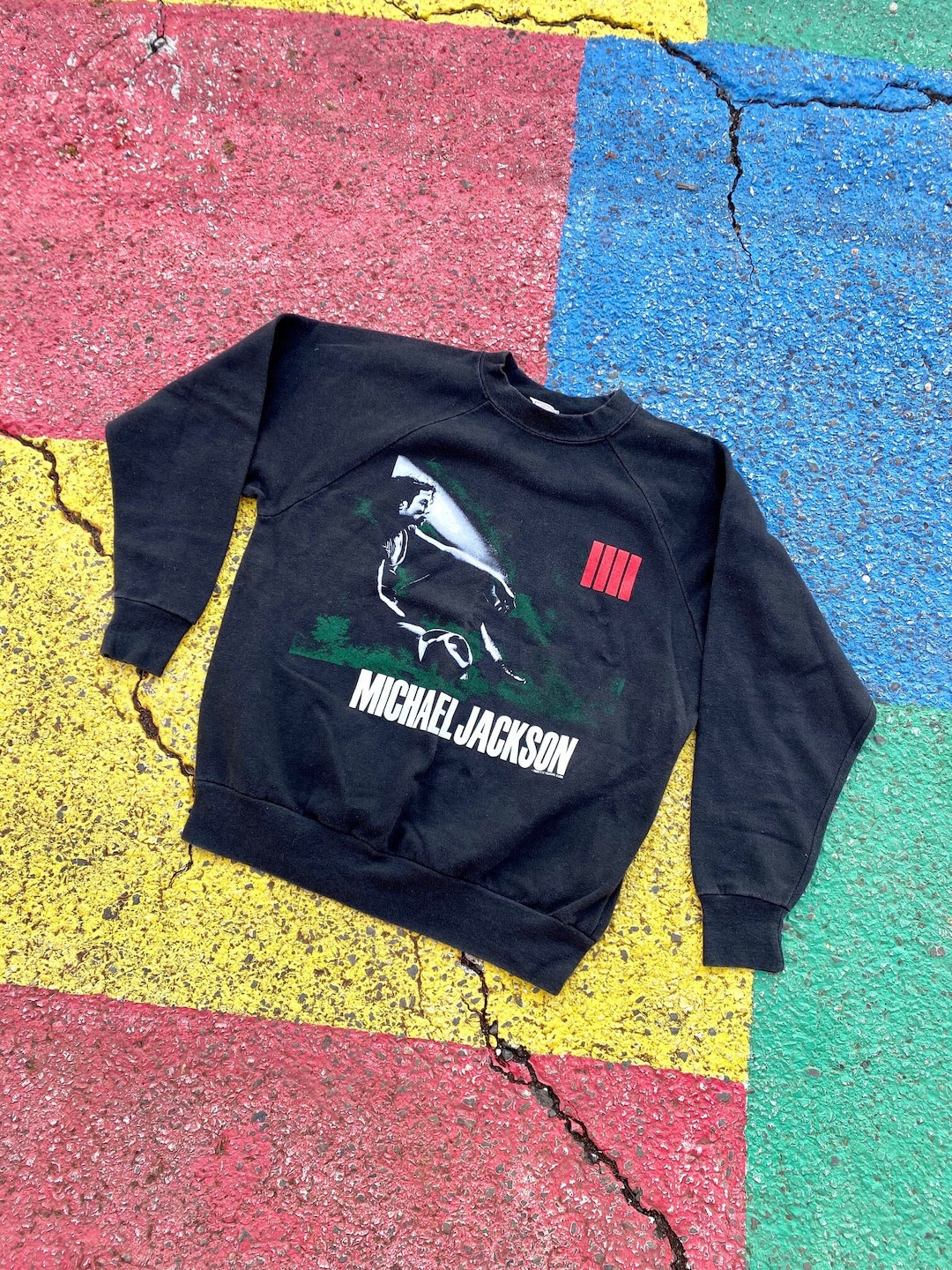 Vintage 1988 Michael Jackson Bad Tour RARE Music Graphic Crewneck ...