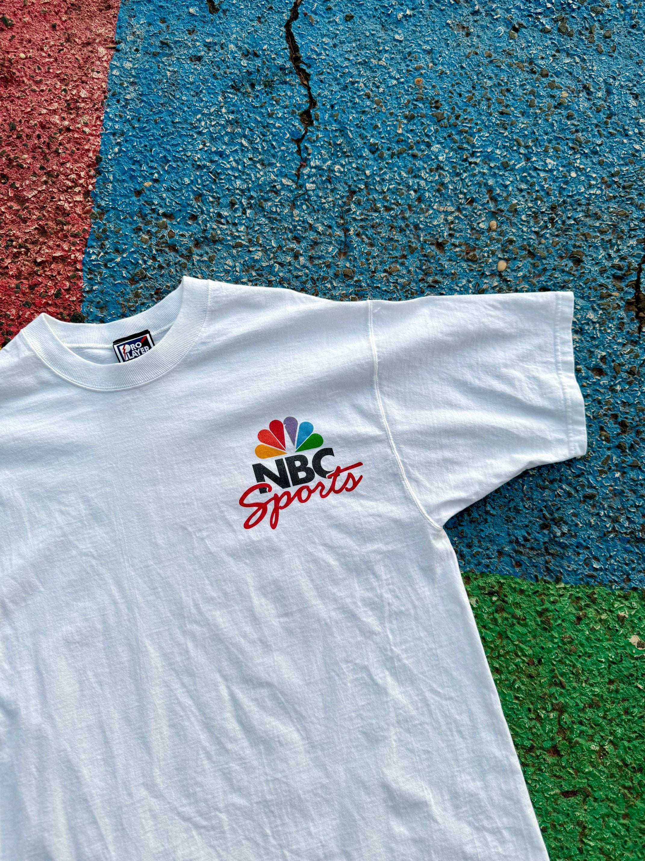 Vintage 90s NBC Sports Peacock Logo TV Promo Pro Player Graphic Shirt ...