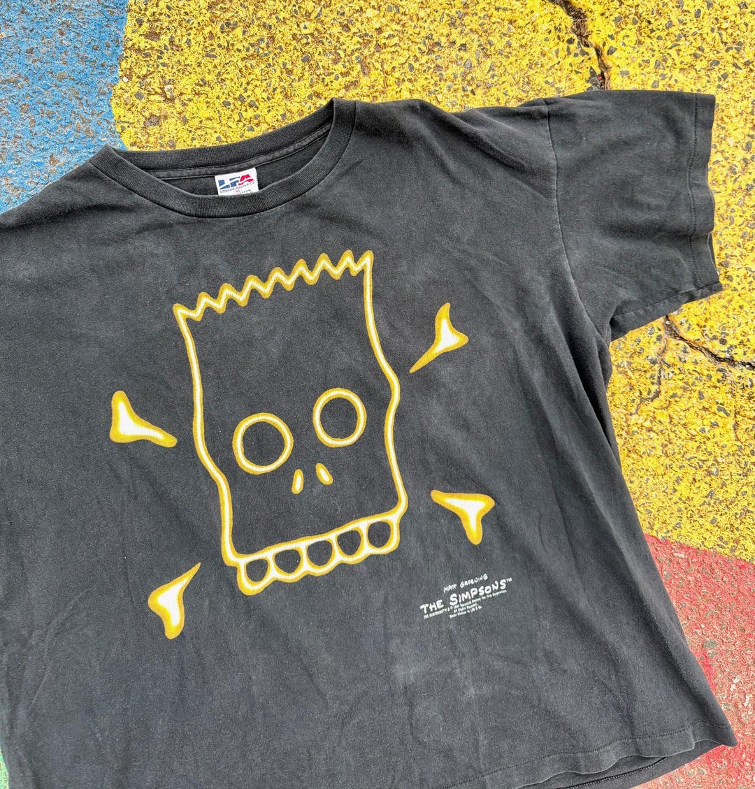Vintage 1997 Bart Simpson Skull & Bones the Simpsons Matt Groening Fox ...