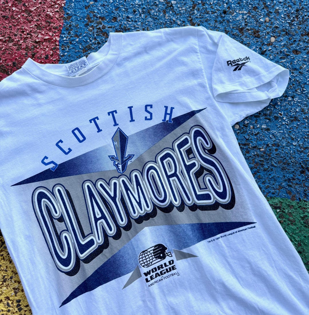 Vintage 1995 Scottish Claymores Reebok World League of American ...