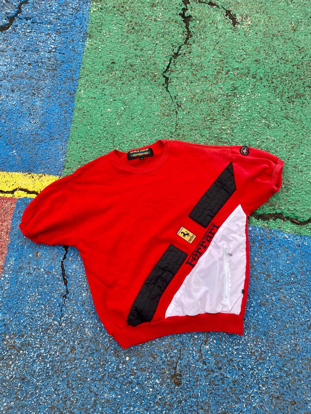 Vintage 80s Ferrari Motorsport Style Auto F1 Racing Short Sleeve ...