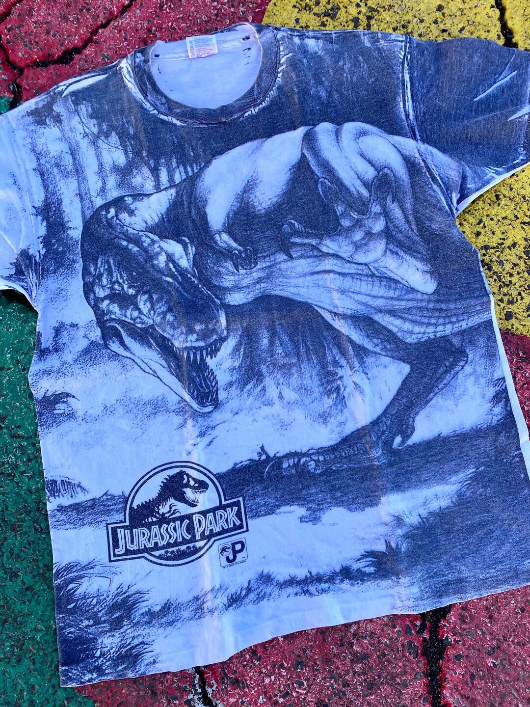 Vintage 1993 Jurassic Park T- Rex Tyrannosaurus Rex Dinosaur 90s Movie ...