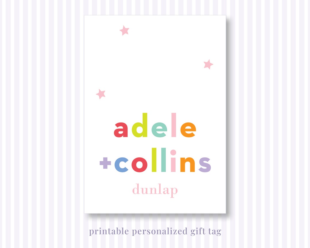 Printable Personalized Siblings (girls) Gift Tags or Stickers - Etsy