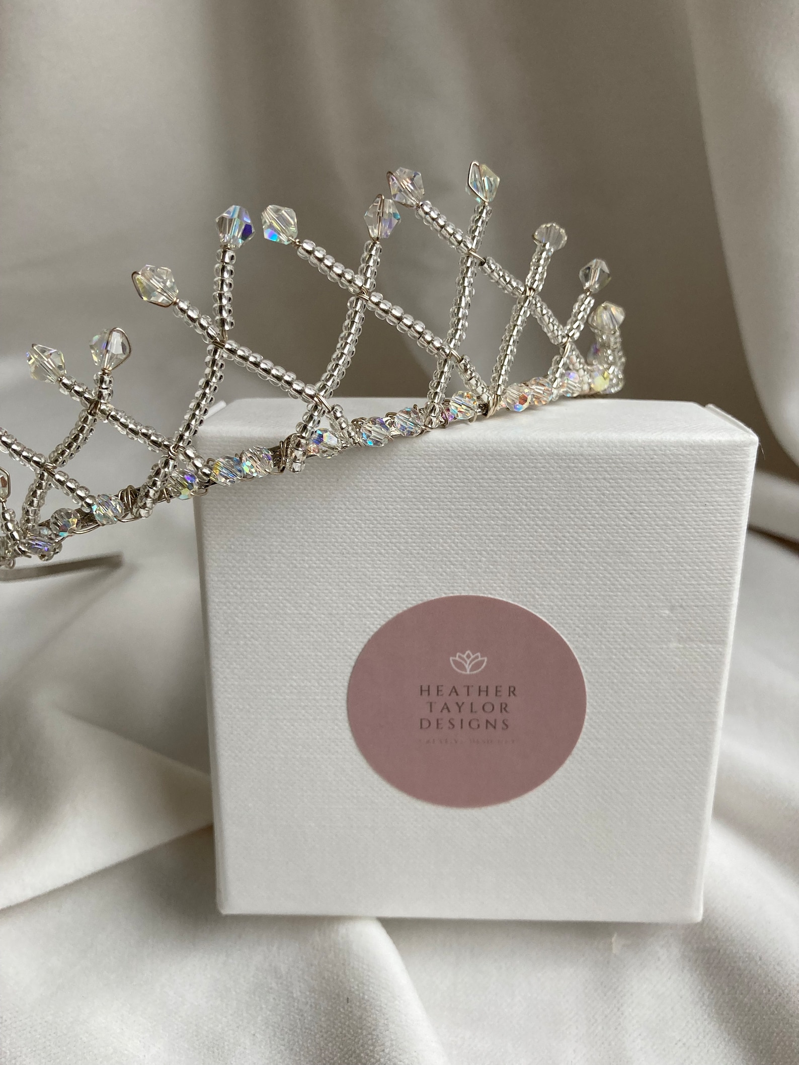 Modern Silver Sparkly Beaded Tiara Hairband - Wedding Tiara, Bridesmaid ...