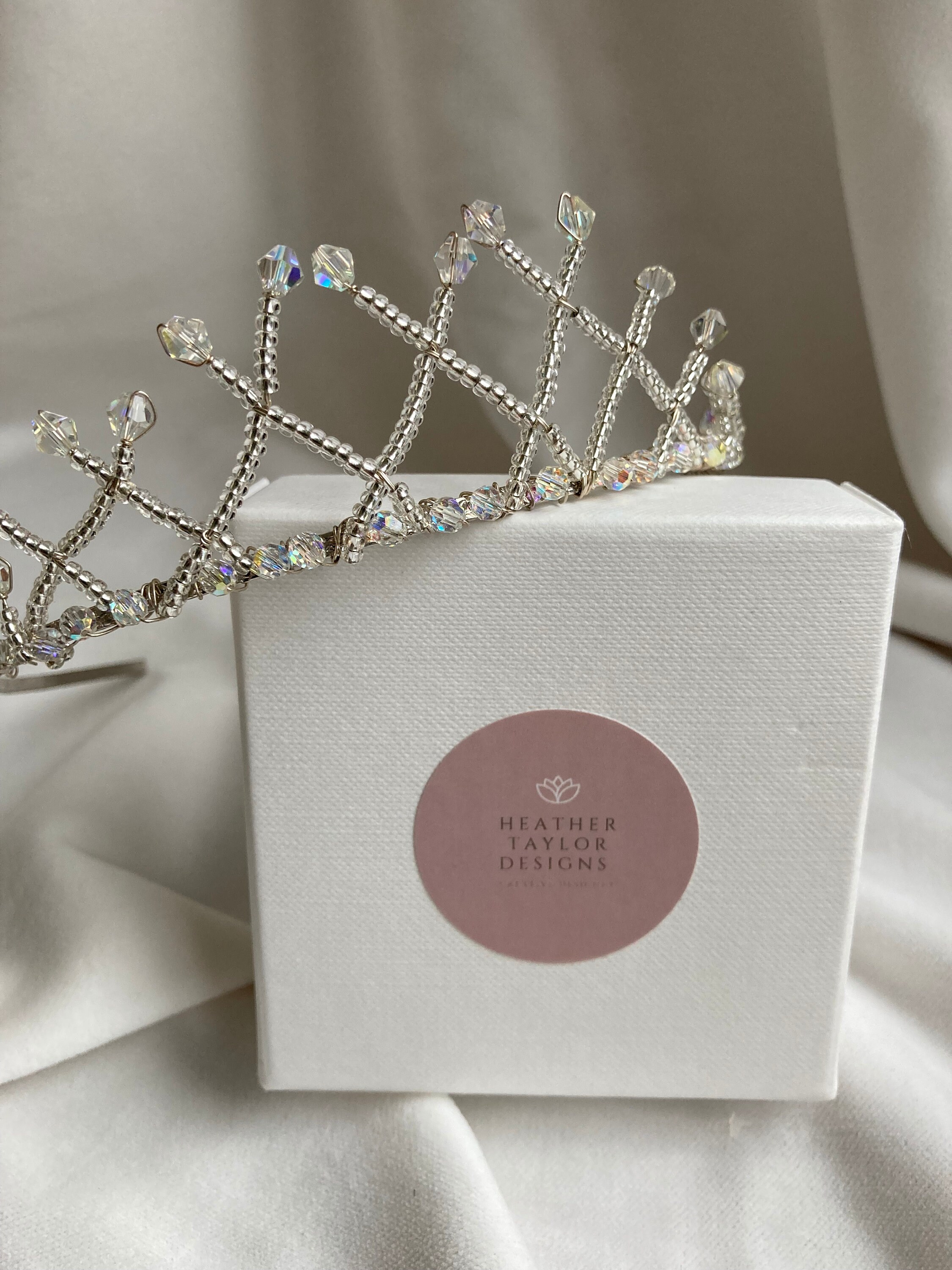 Modern Silver Sparkly Beaded Tiara Hairband - Wedding Tiara, Bridesmaid ...