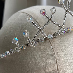 Modern Silver Sparkly Beaded Tiara Hairband - Wedding Tiara, Bridesmaid ...
