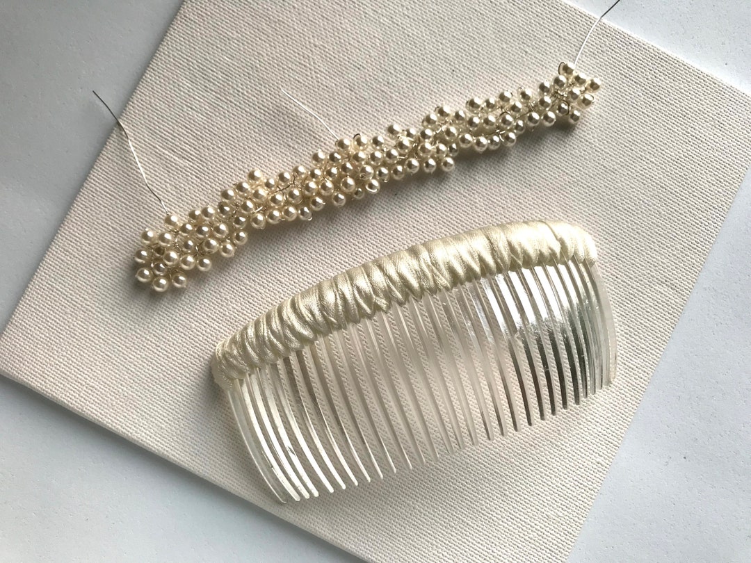 Pearl Wedding Veil Comb Cover - Wedding Veil Cover Pearl Brides Pearl ...