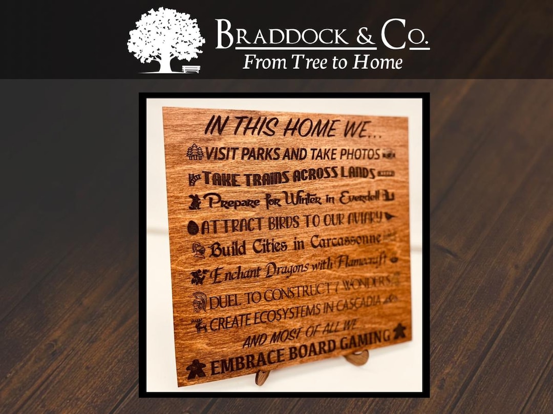 Custom Board Game Sign / Board Game Decor / Game Night Sign / Game ...