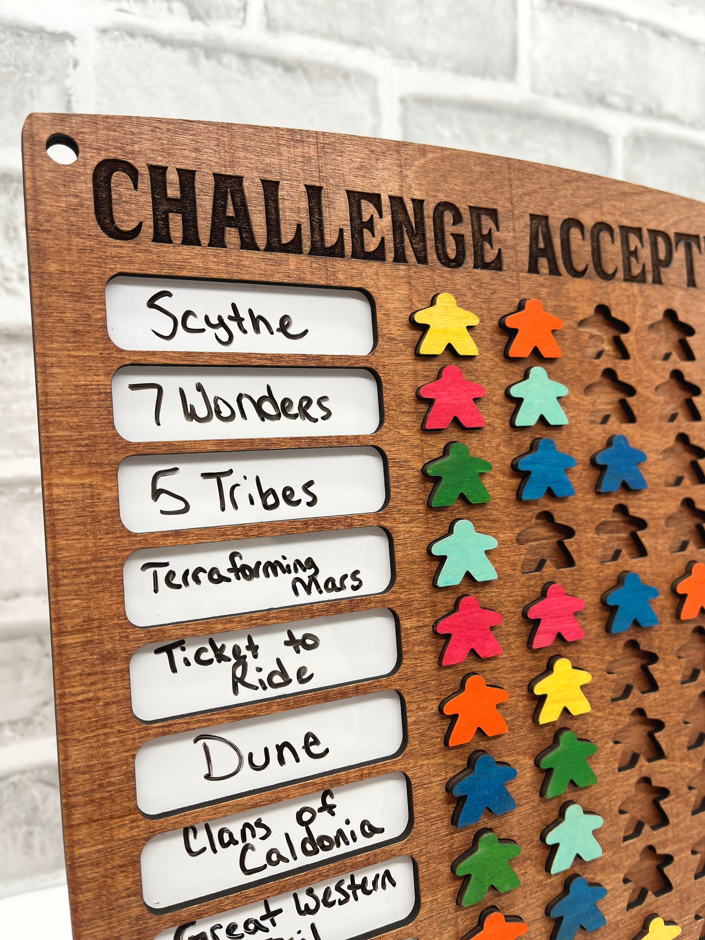 10x5 Game Tracker / Board Game Tracker / Game Challenge Board - Etsy Canada