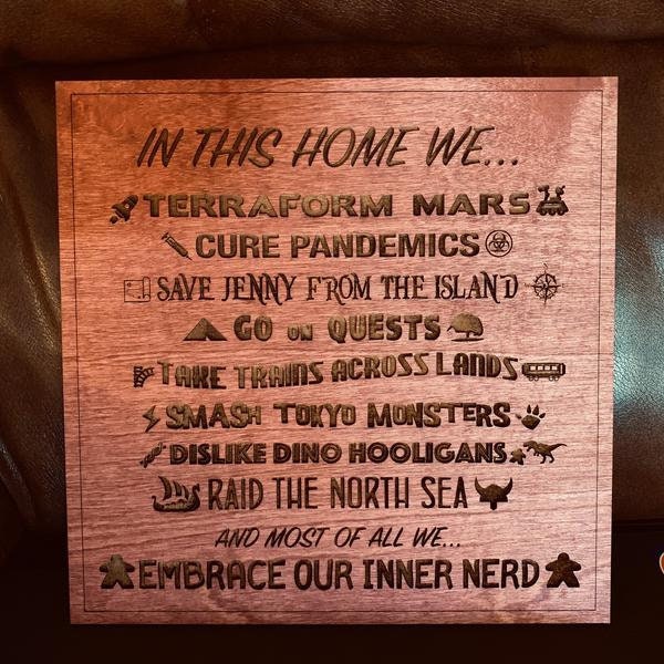 Custom Board Game Sign Board Game Decor Game Night Sign - Etsy