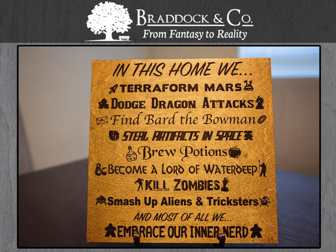 Custom Board Game Sign / Board Game Decor / Game Night Sign / Game ...