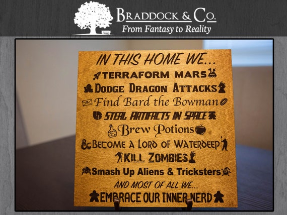 Custom Board Game Sign Board Game Decor Game Night Sign - Etsy