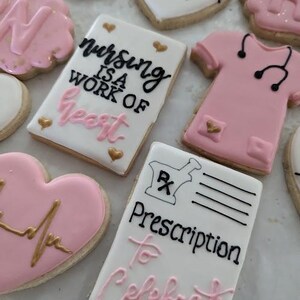 Nurse Appreciation Cookies: Custom Decorated Sugar Cookie Set - Etsy