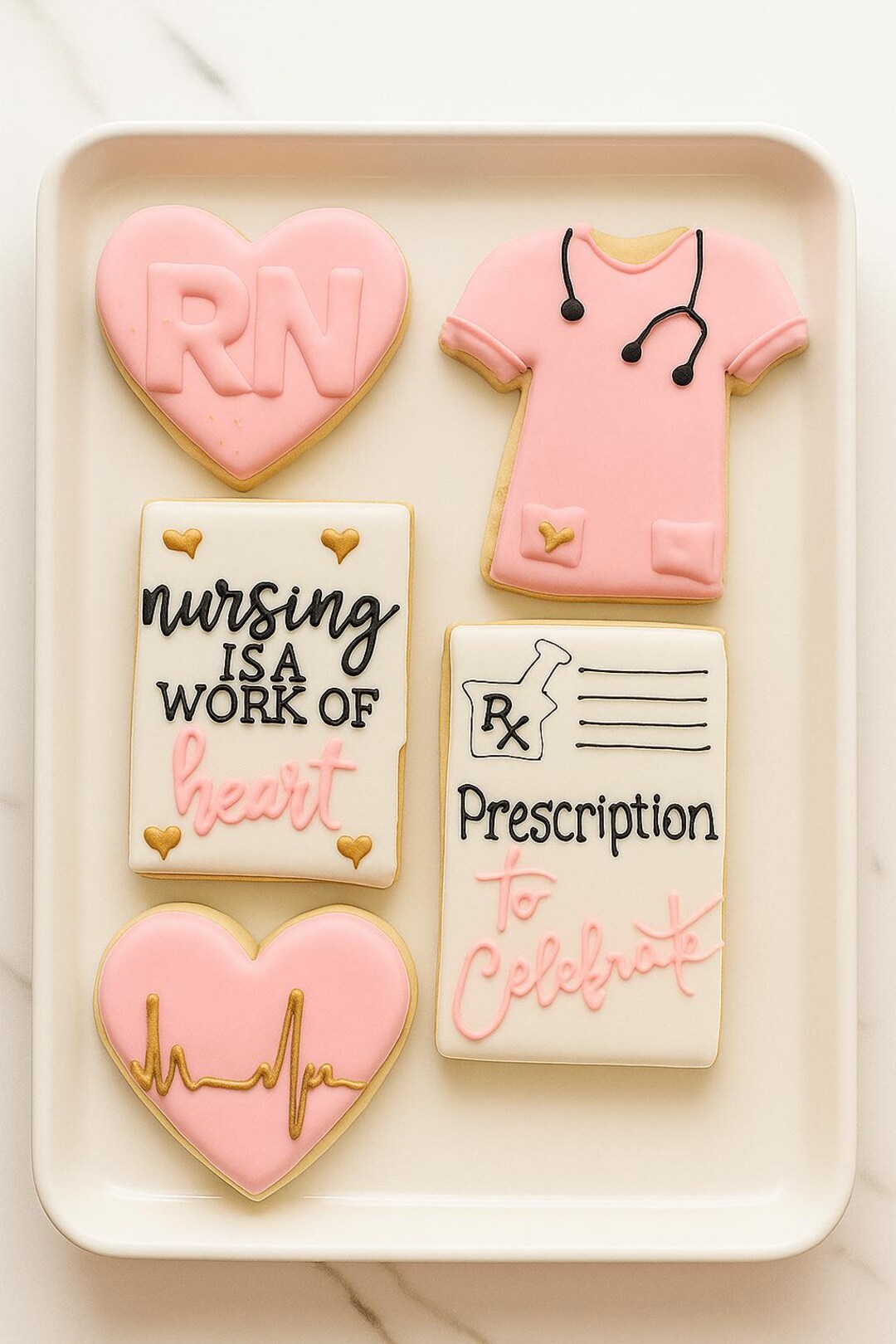 Nurse Appreciation Cookies: Custom Decorated Sugar Cookie Set - Etsy