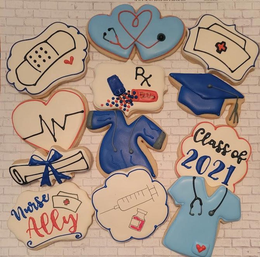 Nursing Graduation Cookies, Nursing School Cookies, Medical School ...