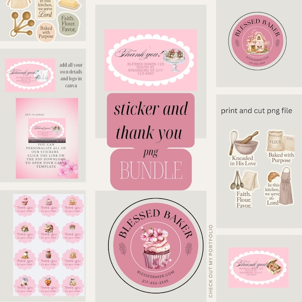 Thank You Bakery Stickers - Etsy