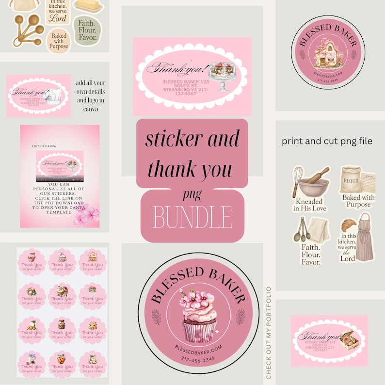 Christian Baking Stickers Bundle: Faith-based Kitchen Decor (printable ...