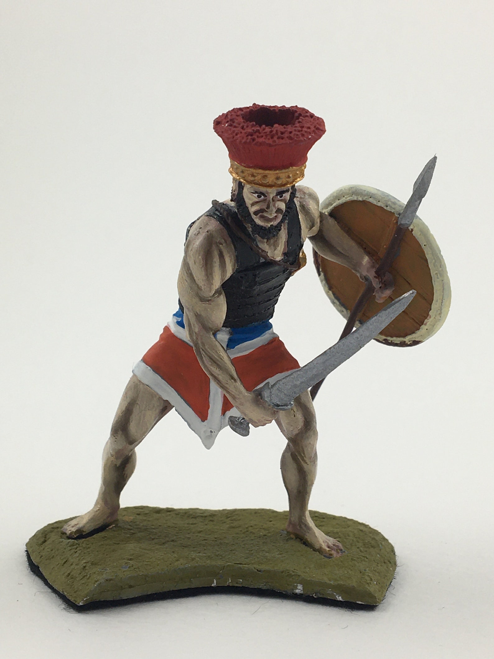 Philistine heavily armed warrior 54 mm Metal Figure ANCIENT | Etsy