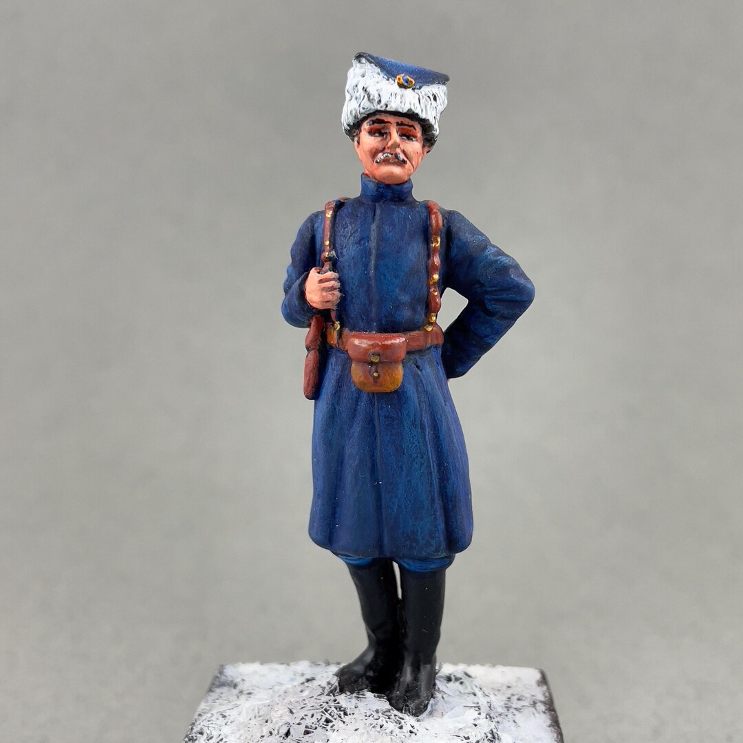 Painted Tin Toy Soldier, Cossack Figure 60 Mm, Officer of Ukrainian ...