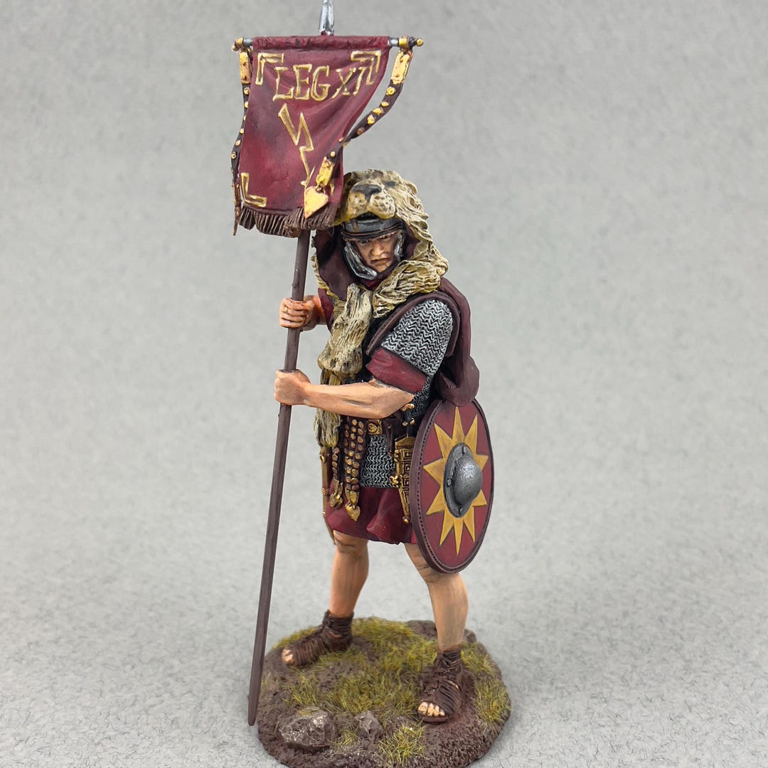 Roman Vexillarius Figurine 75 Mm, Legio XII Fulminata, Tin Toy Soldier ...
