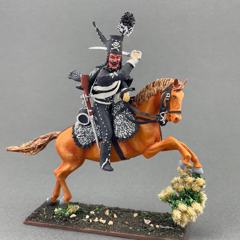 French Hussars of the Death, Napoleonic Military Figure 1/30 Scale ...