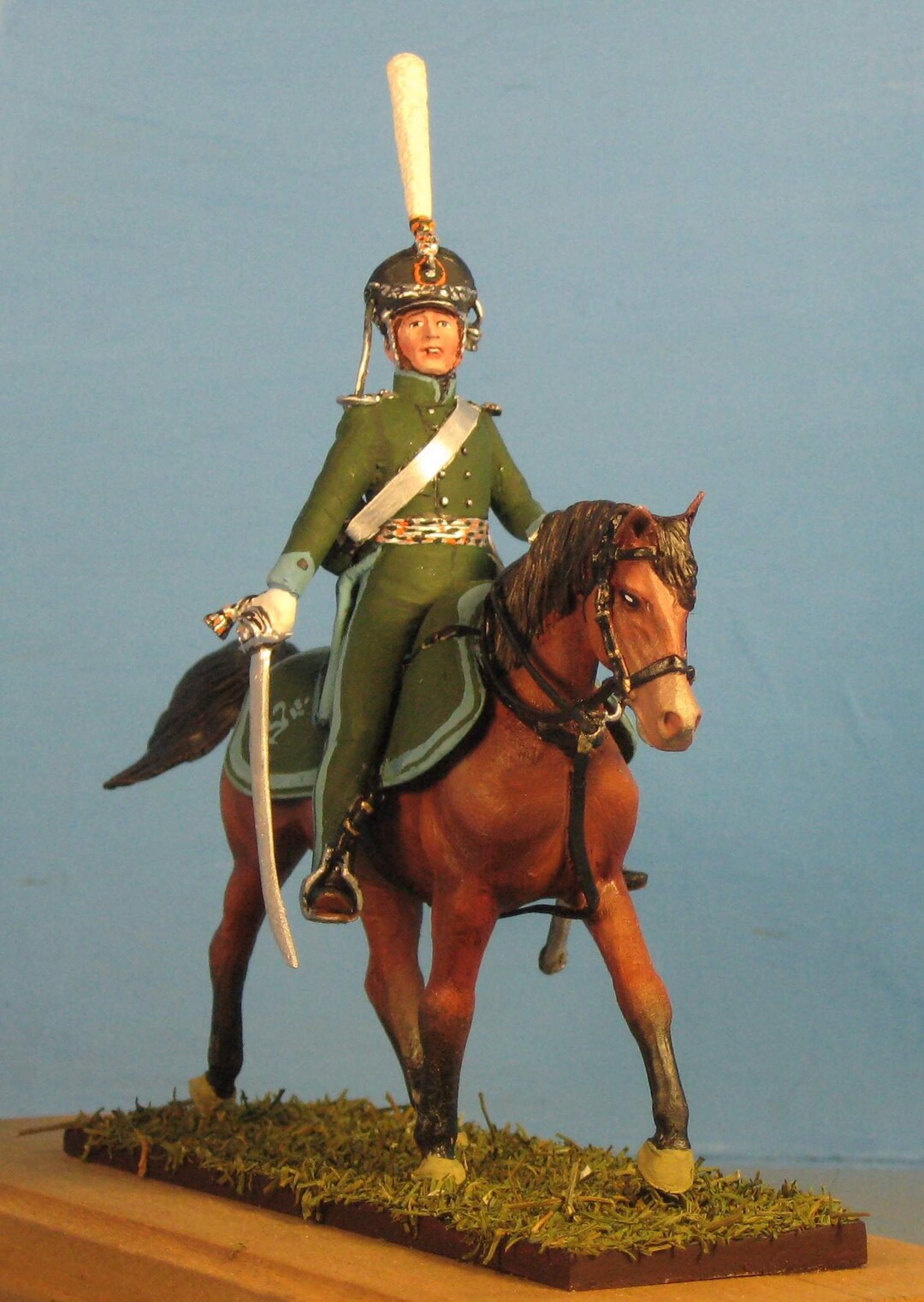 Painted Napoleonic Figure 1/30 Scale, Russian Mounted Jagers, Metal Toy ...