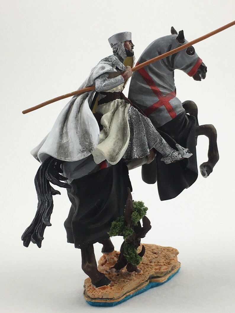 Mounted Knight Templar Hospitaller 54 mm Metal Figure MIDDLE | Etsy