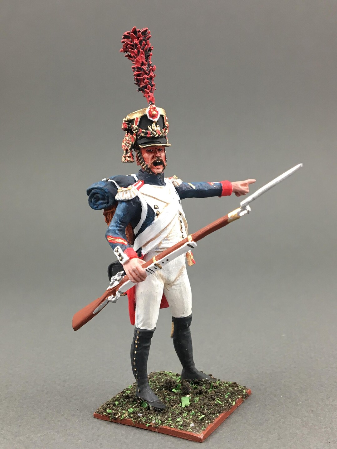 French Fusilier-grenadiers, Painted Tin Soldier 1/30 Scale, Napoleonic ...