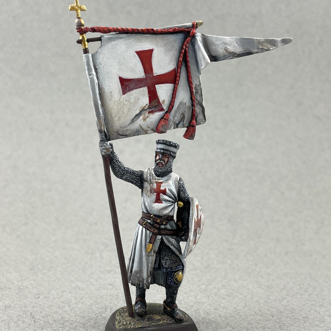Templar Knight Figure 54 Mm 1/32, Crusader Knight Miniature, Medieval ...