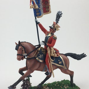 Napoleonic Red Lancers Figure, Painted Napoleonic Miniature 1/30 Scale ...