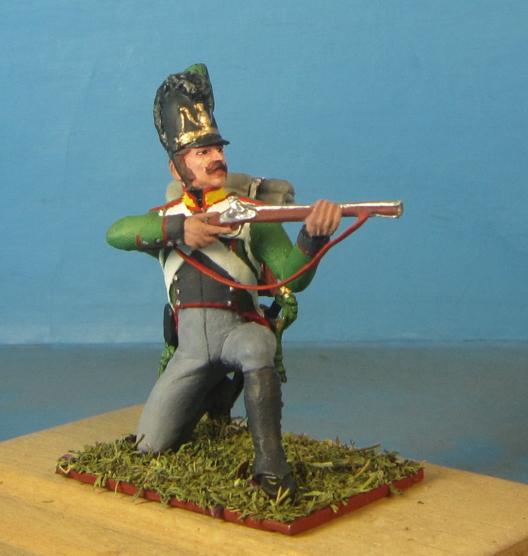 Bavarian Light Infantry, Painted Napoleonic Miniature 1/30 Scale 60 Mm ...