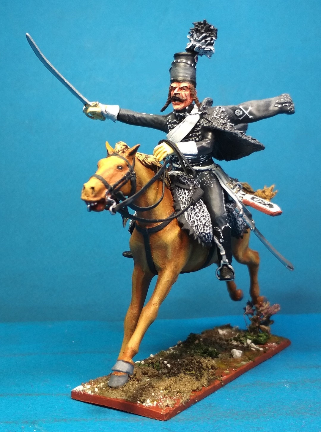 French Hussars of the Death, Napoleonic Military Figure 1/30 Scale ...