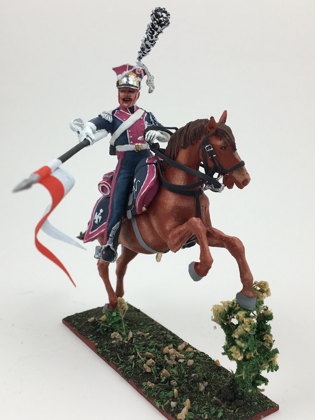 Polish Lancer, Napoleonic Figurine, Tin Soldier 1/30 Scale, Painted ...