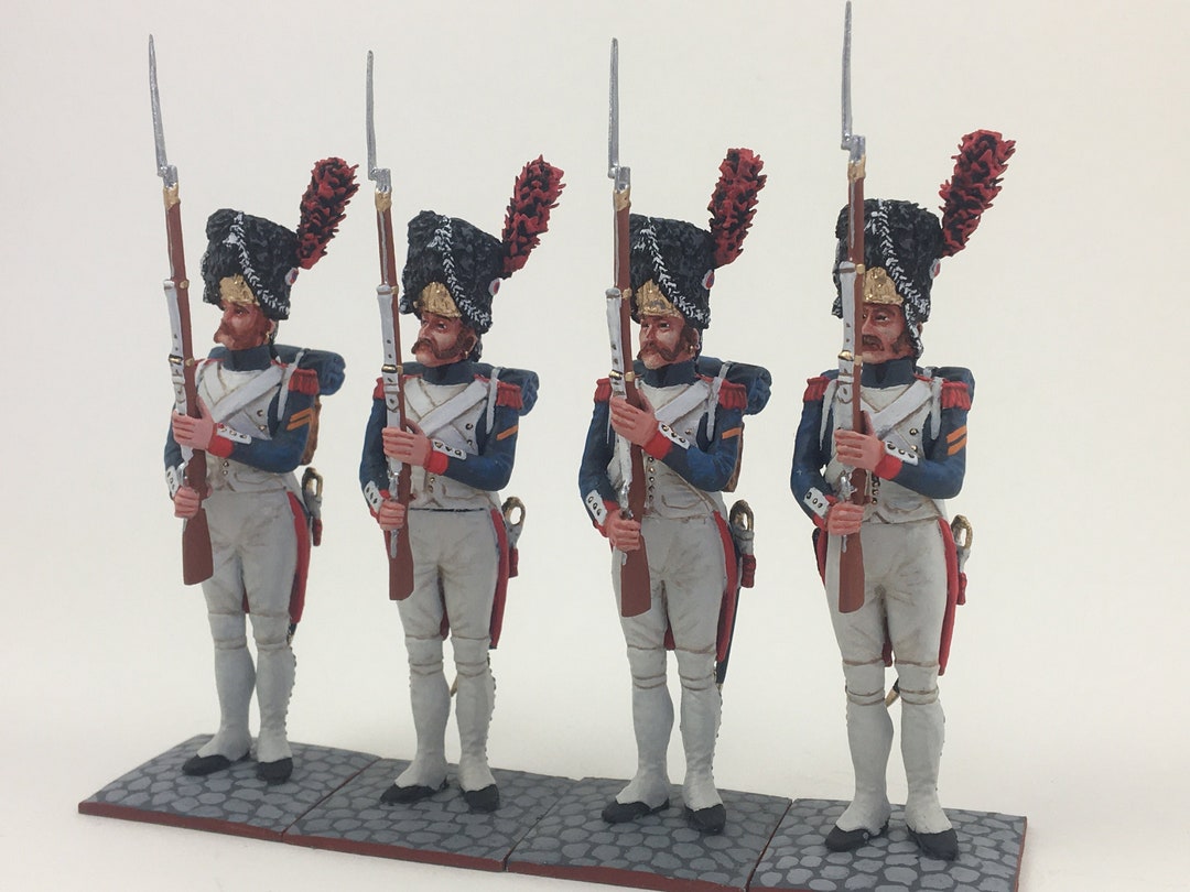 French Imperial Guard, Napoleonic Painted Figurine 1/30 Scale, Tin ...