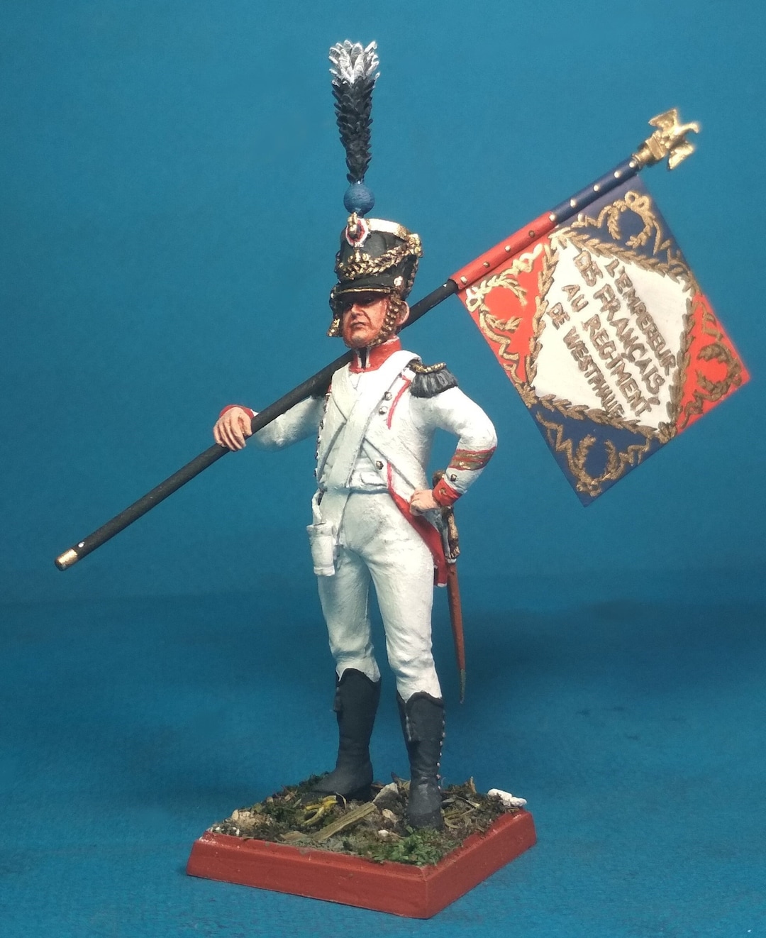 French Standard Bearers Napoleonic Metal Toy Soldier 1/30 - Etsy