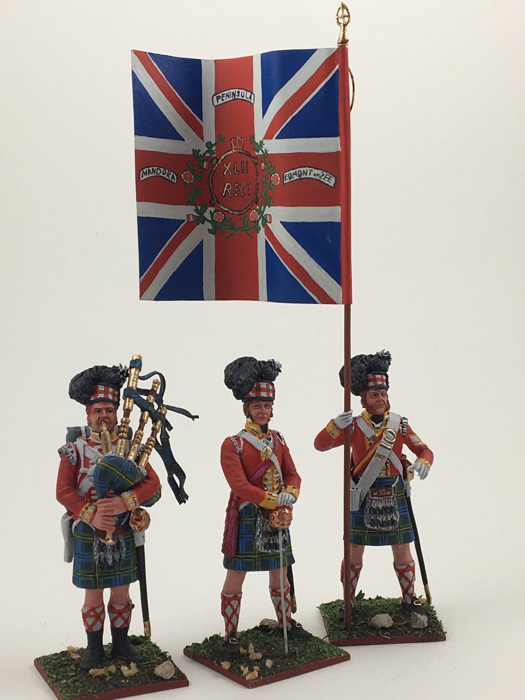 Painted Miniature, 92nd Gordon Highlanders, Napoleonic Figurine 60 Mm ...