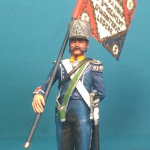 French Standard Bearers, Napoleonic Metal Toy Soldier 1/30 Scale ...