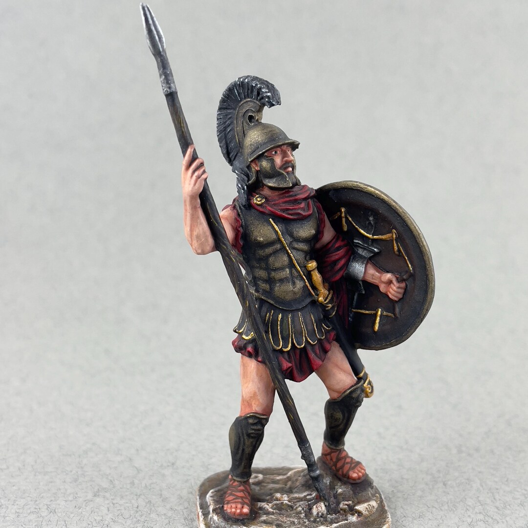 Painted Athenian Hoplite Tin Soldier, Ancient Greece, 54mm Scale - Etsy