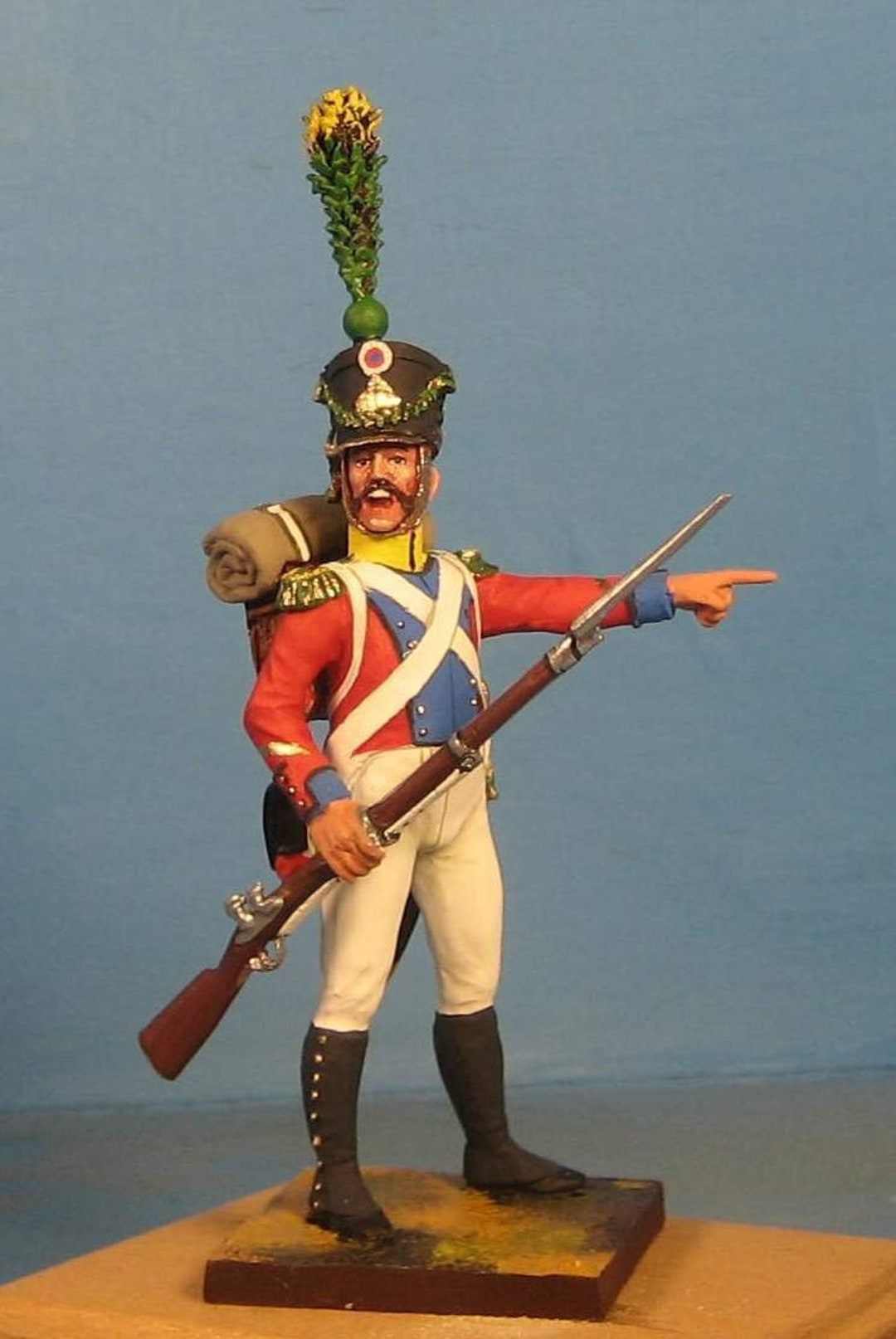 Napoleonic Miniature, Swiss Line Infantry, Painted Napoleonic Figure 1/ ...