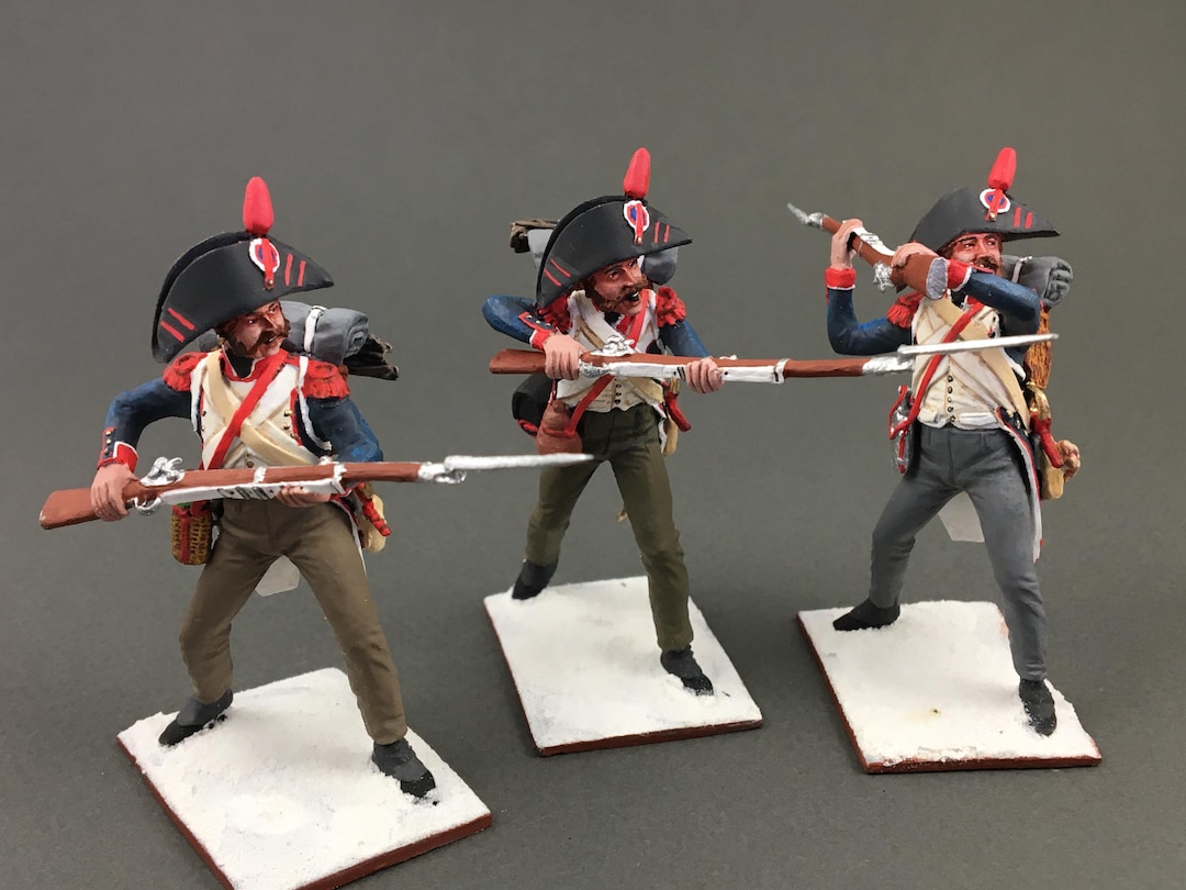 Napoleonic Toy Soldier 1/30 Scale, French Infantry in Marching ...