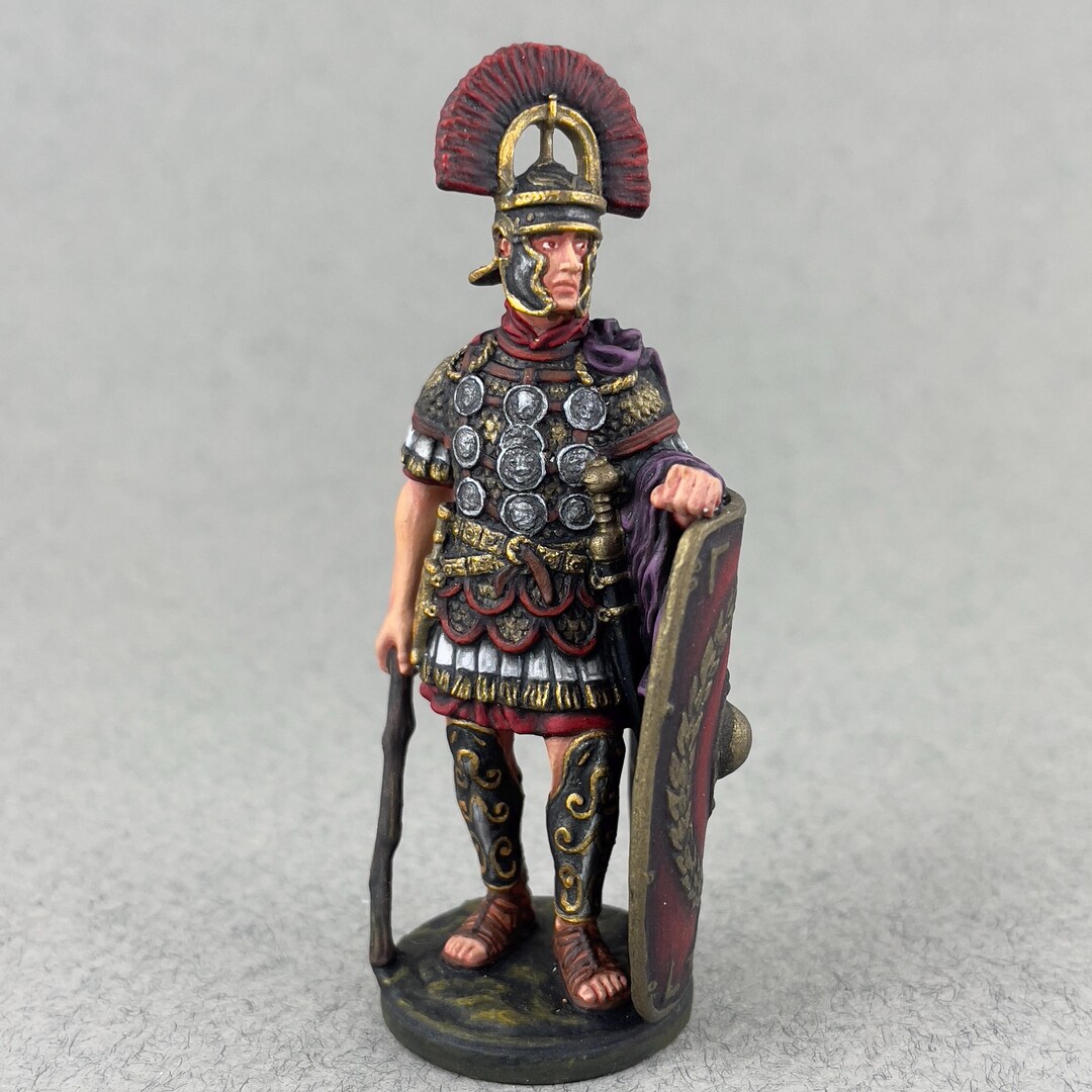 Hand Painted Roman Centurion Miniature 54 Mm, Ancient Rome Soldier ...