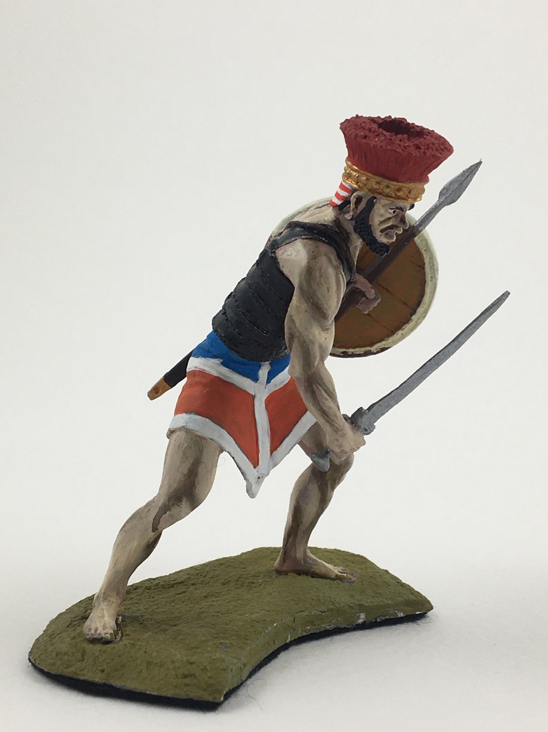 Philistine heavily armed warrior 54 mm Metal Figure ANCIENT | Etsy