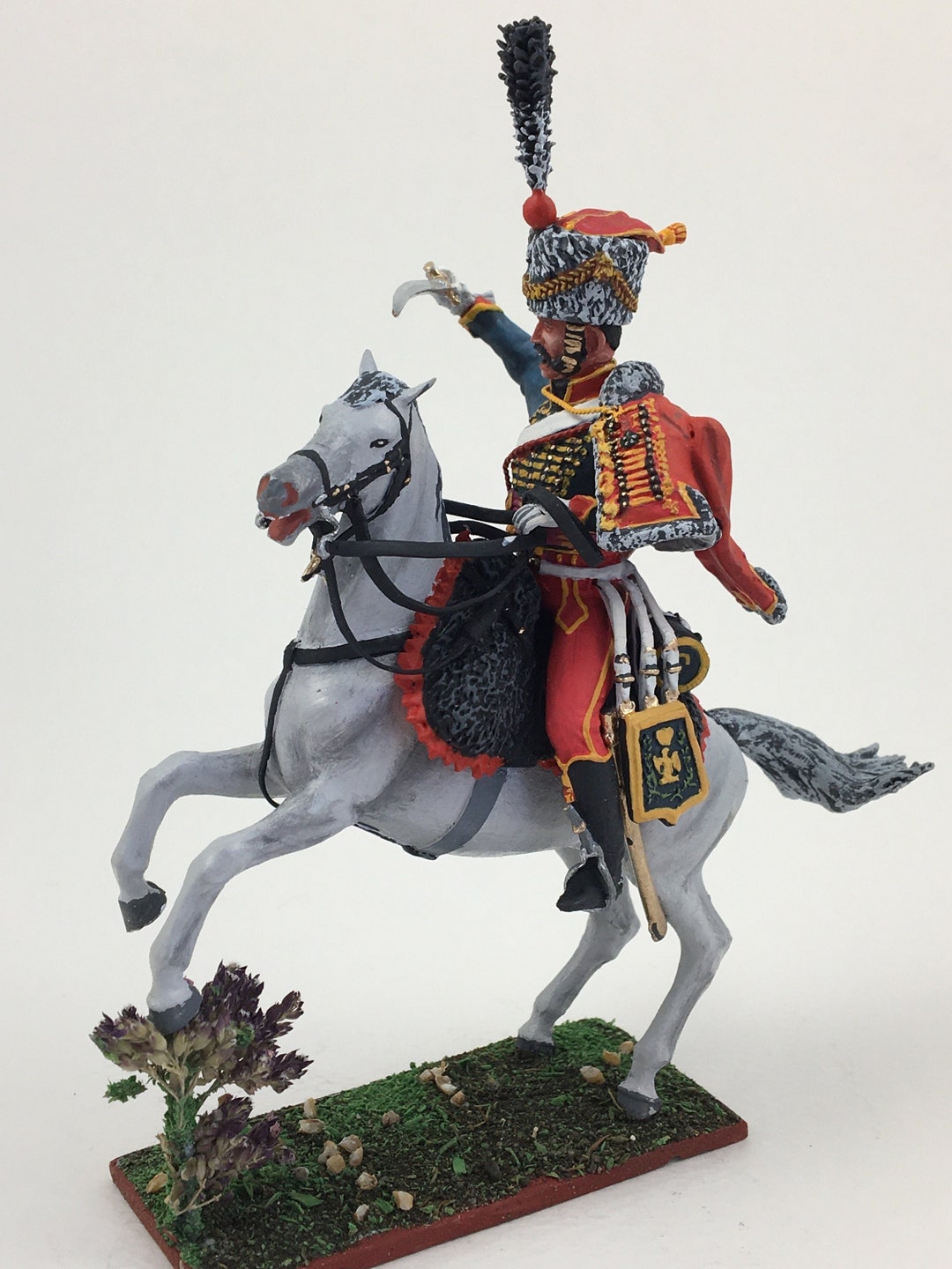French Hussars Figure, Napoleonic Toy Soldier 1/30 Scale, Painted ...