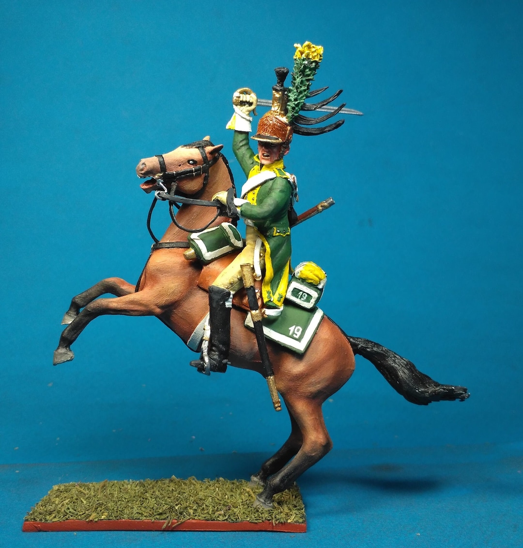 French Dragoons in Attack Painted Napoleonic Miniature 1/30 - Etsy
