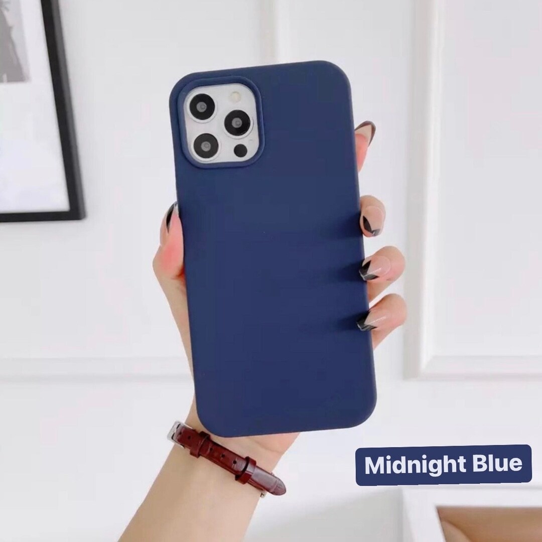Midnight Blue iPhone 14 Pro Max Plus 18 Solid Color Liquid - Etsy