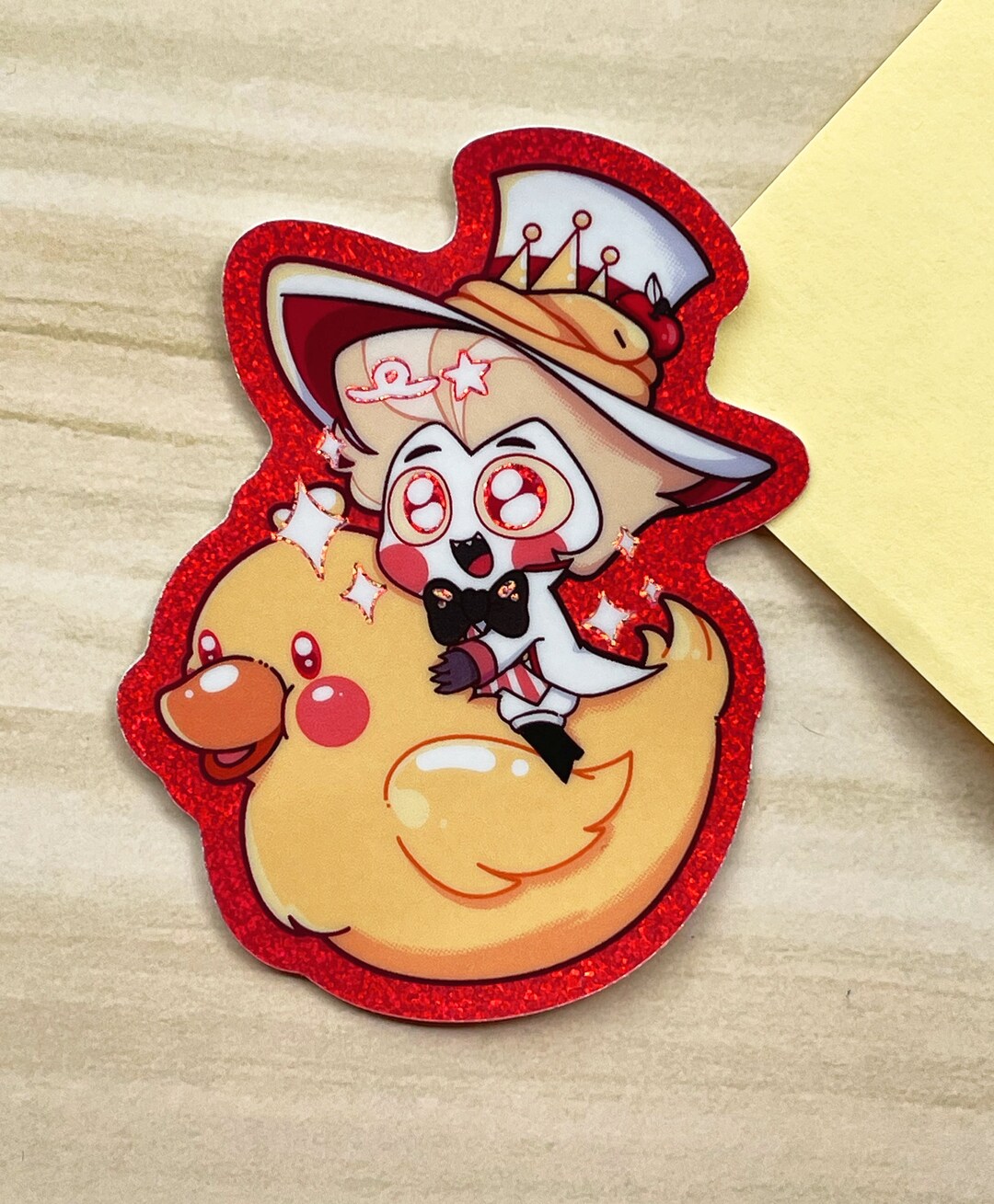 Hazbin Hotel Lucifer Duckie Waterproof Sticker - Etsy