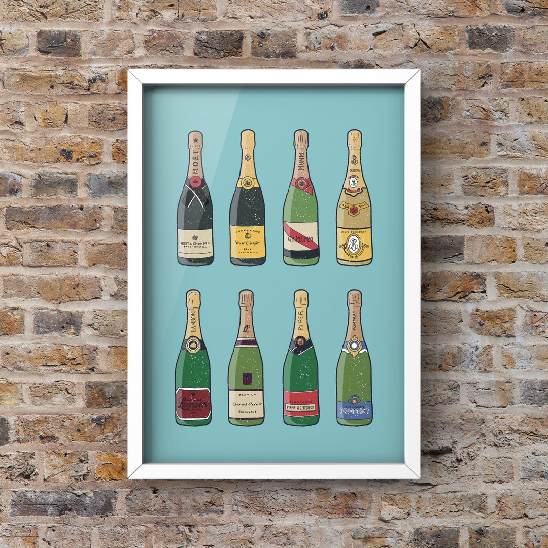 Champagne Wall Art, Wall Art, Wall Art Prints, Wall Decor, Home Decor ...