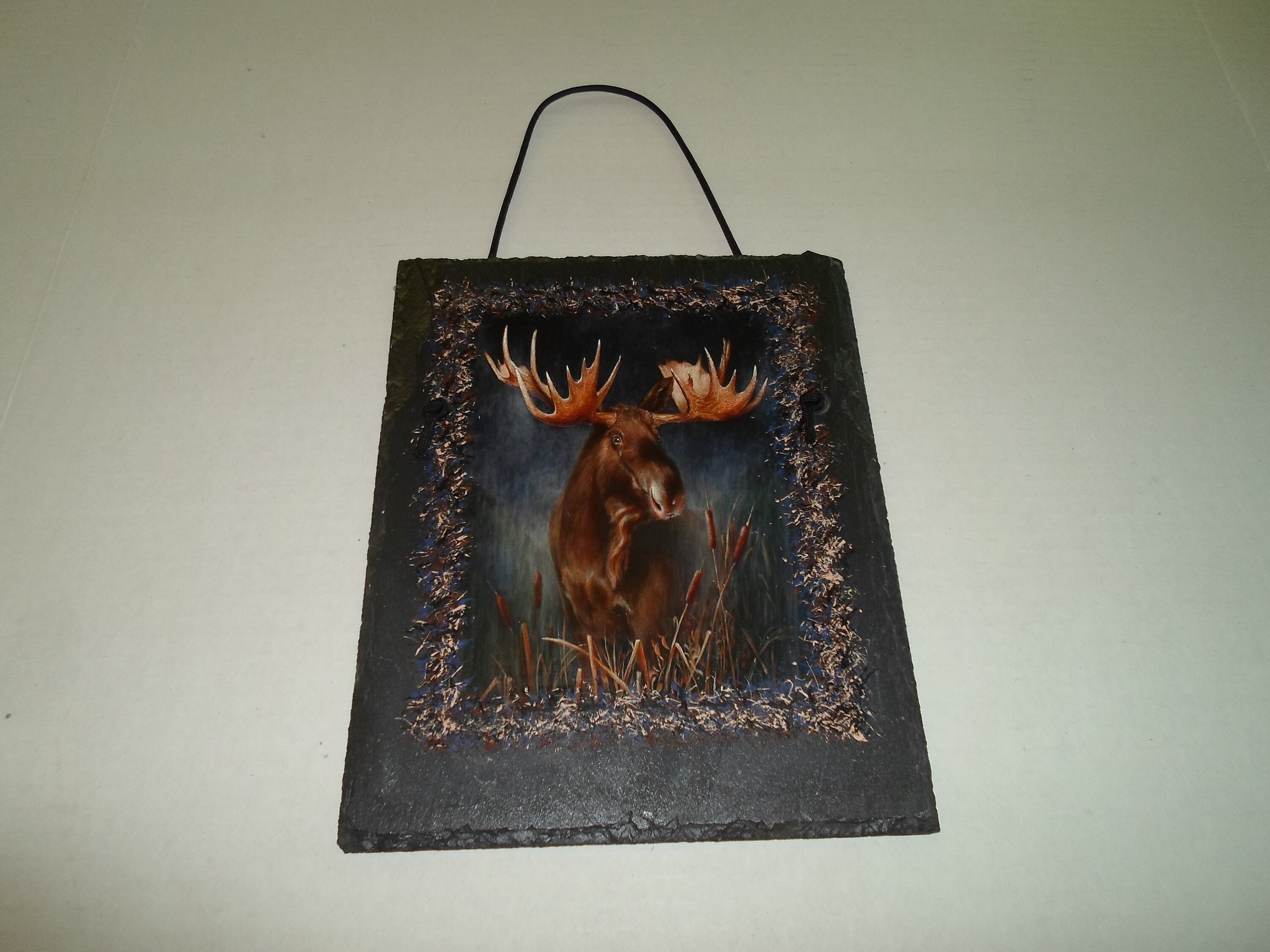 8x10 Decoupage & Hand Painted Slate Roofing Tile From Maine - Etsy