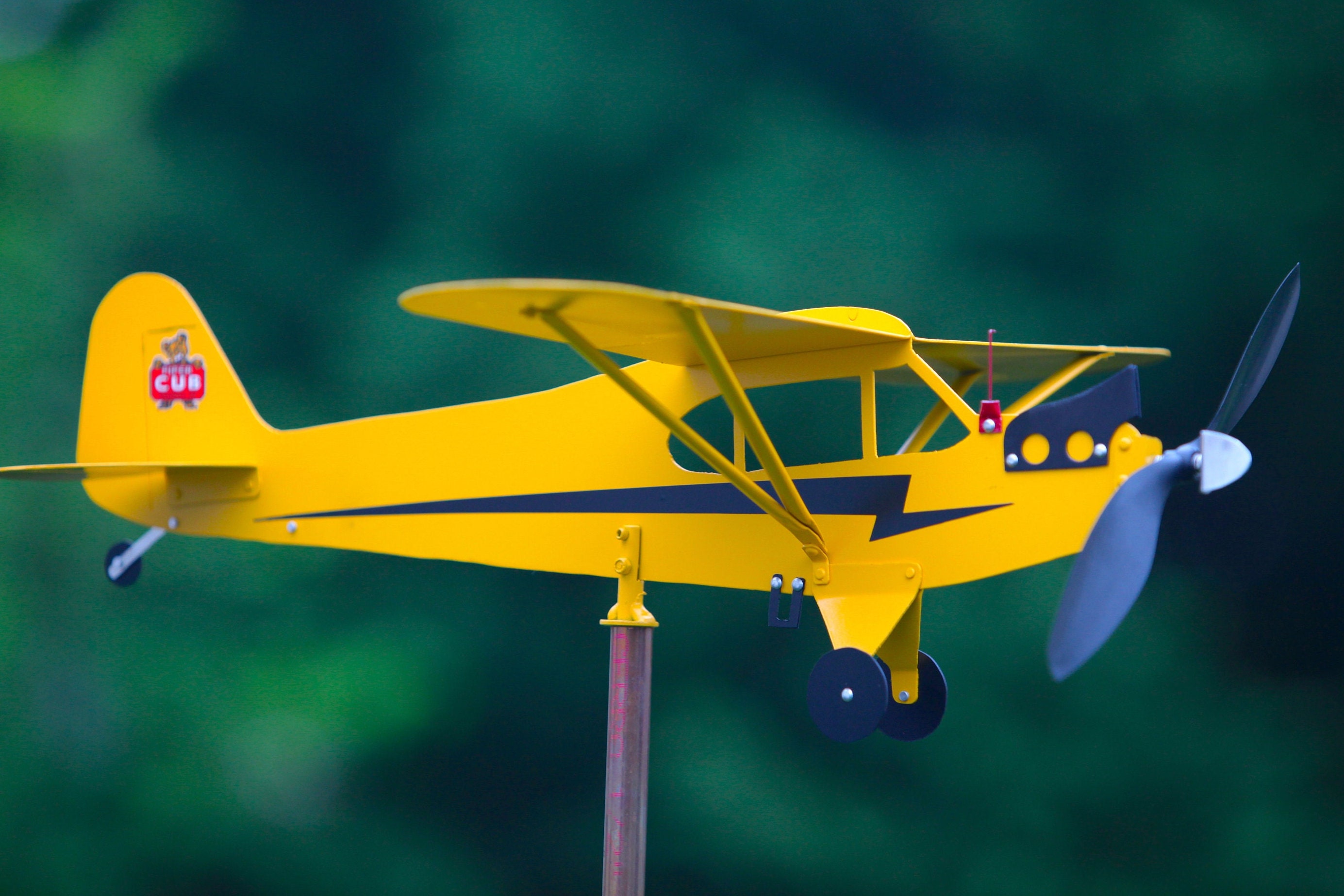Piper J3 Cub Airplane Weathervane, Windmill, Whirlygig. Fuselage is 20 ...